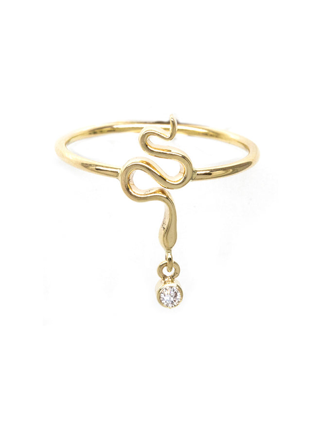 Serpent Gem Drop Ring – POPPY FINCH