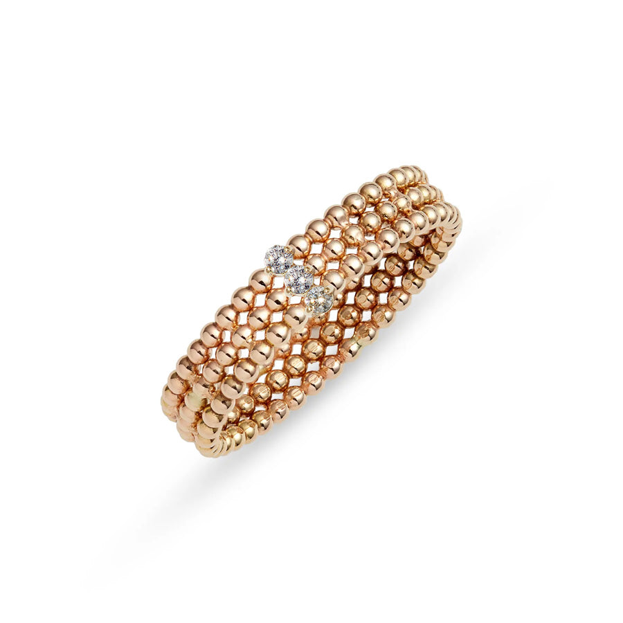Triple Bead Diamond Ring – POPPY FINCH
