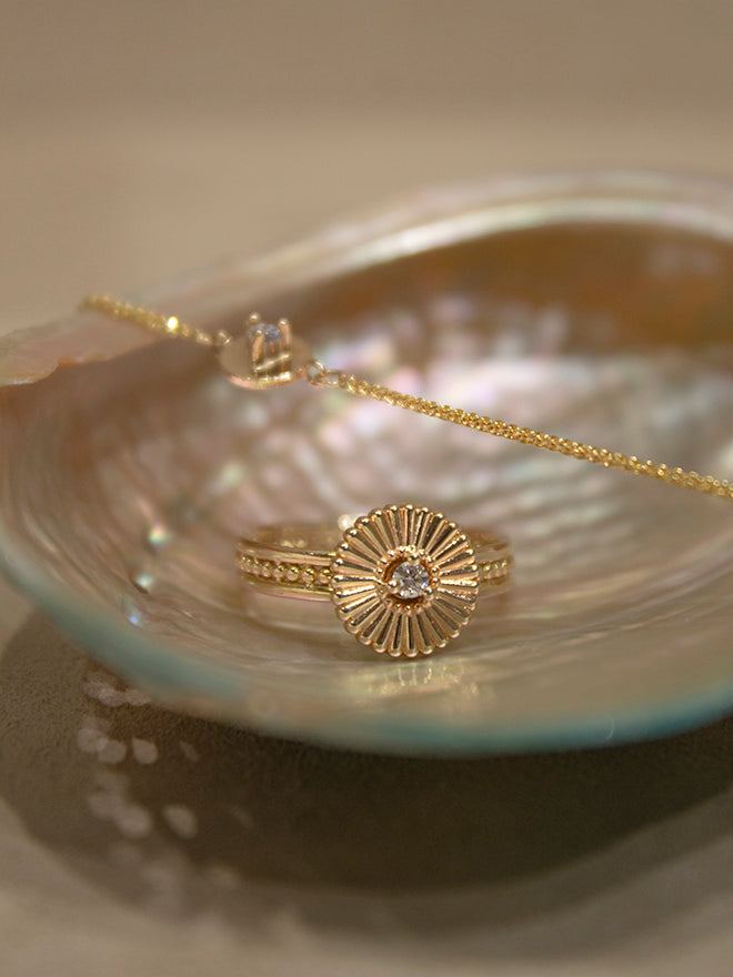 Bloom Diamond Spin Ring – POPPY FINCH