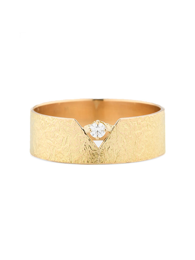 Diamond Gold Foil Tube Ring – POPPY FINCH