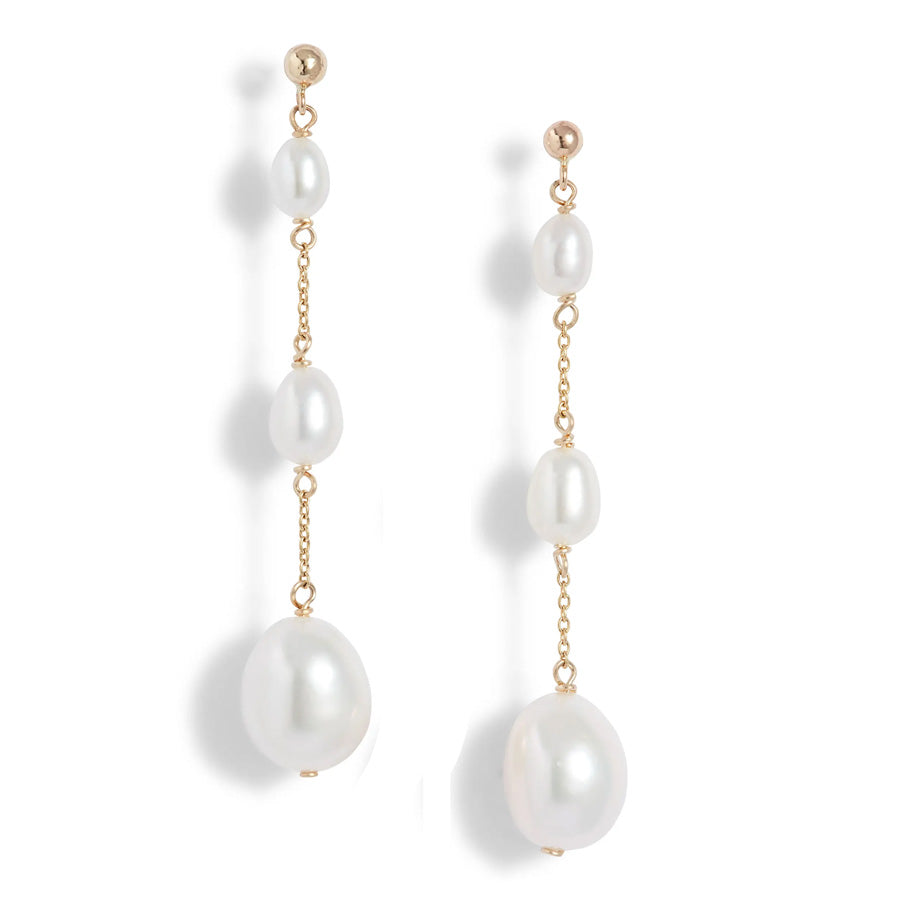 Gradual Oval Pearl Earrings – POPPY FINCH